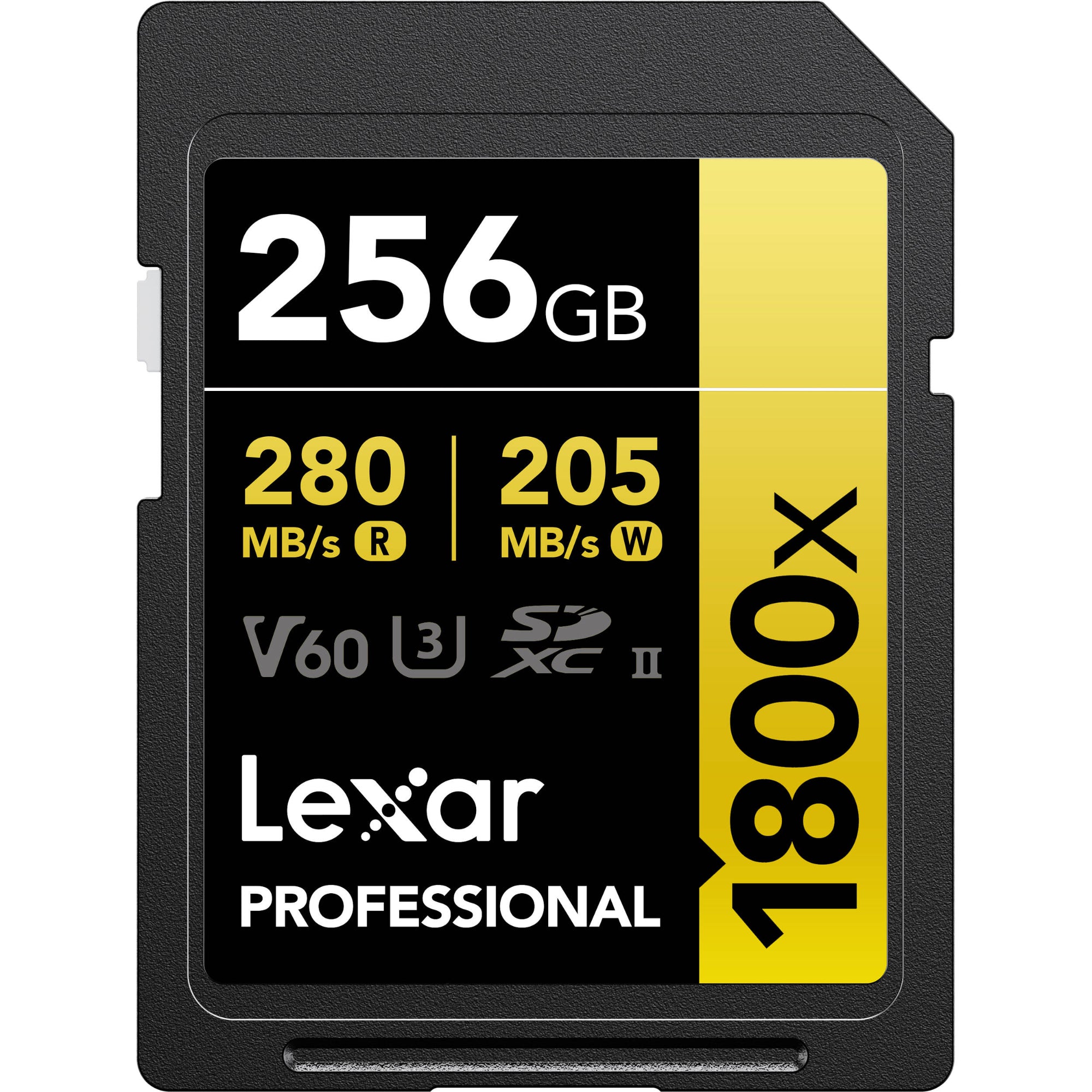 Lexar 256GB Professional 1800x UHS-II SDXC Memory Card (280MB/s ...
